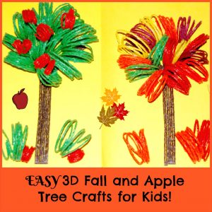 EASY 3D Fall and Apple Tree Crafts for Kids! | Wikki Stix